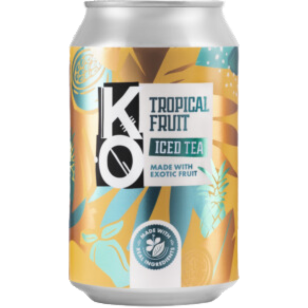 “KO Tropical Fruit Iced Tea 330ml - Refreshing Bliss in a Bottle”