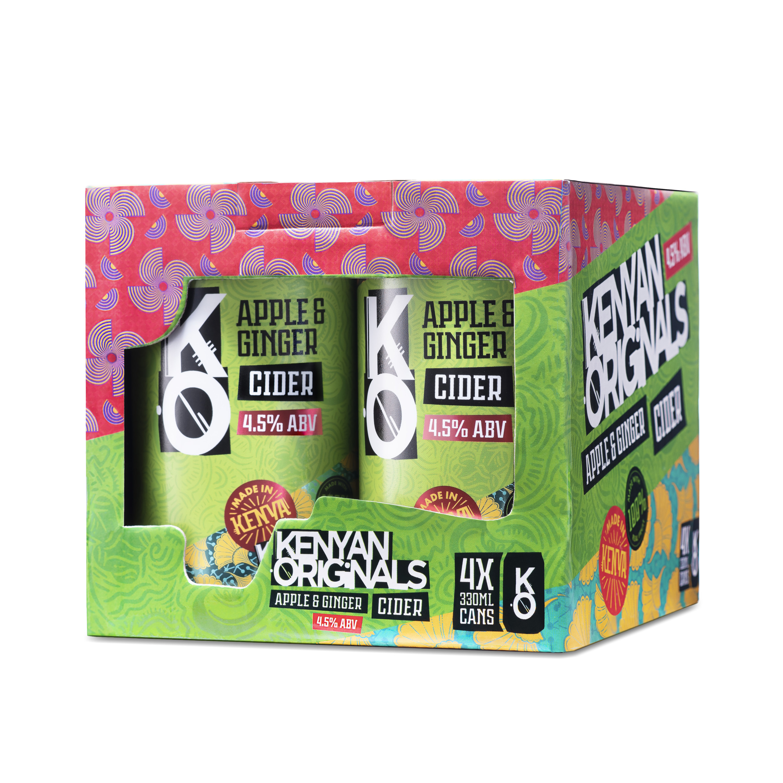 KO Cider Ginger 4x330ml - Order Kenyan Fruit Cider - Oaks & Corks