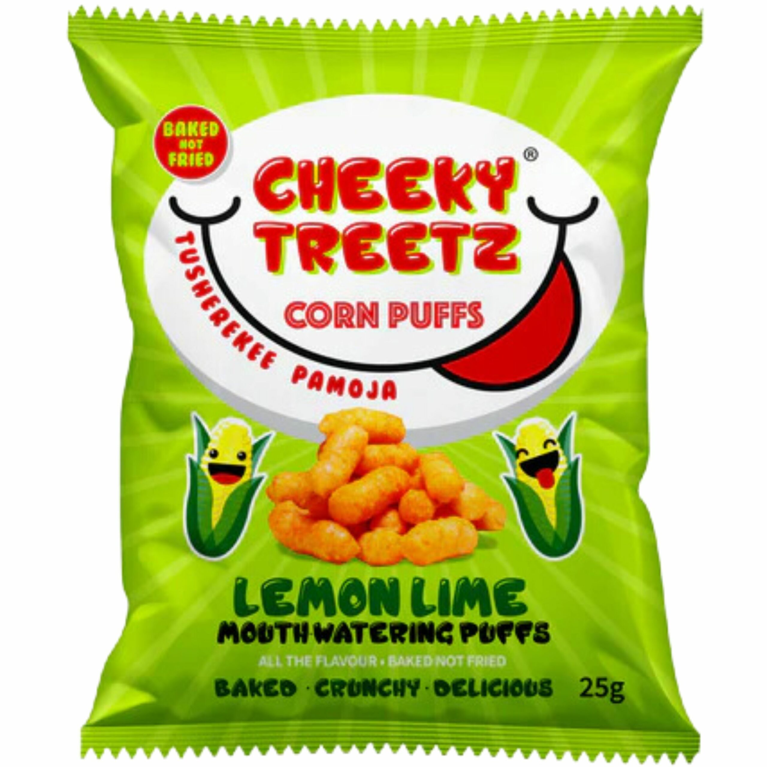 Cheeky Treetz Corn Puffs Lemon Lime 25g - Oaks & Corks