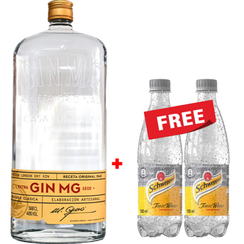Gin MG Original 700ml + 2 Free Schweppes Tonics - Oaks & Corks