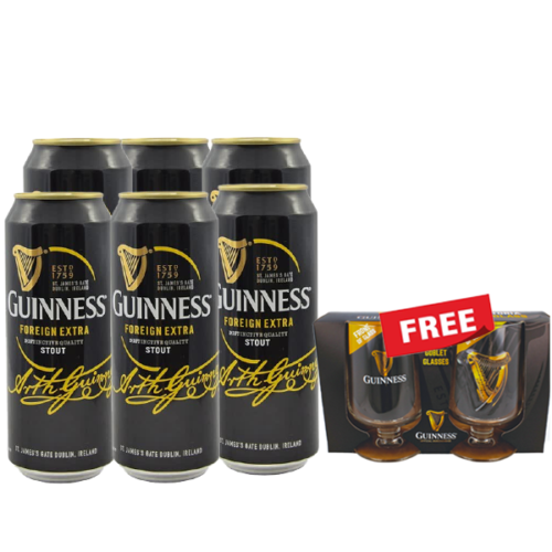 Buy a Guinness 6 Pack, Get 2 Guinness Glasses Free! - Oaks & Corks