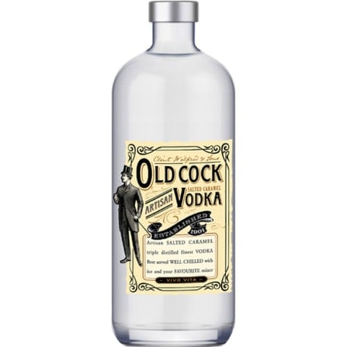 Old Cock Caramel Vodka 700ml - Oaks & Corks